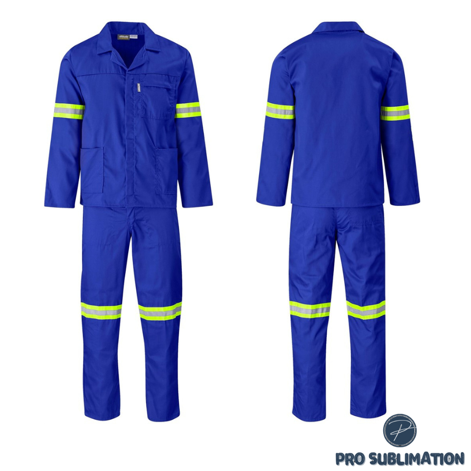 Polycotton Conti Suit - Reflective Arms & Legs - Yellow Taped – Pro ...