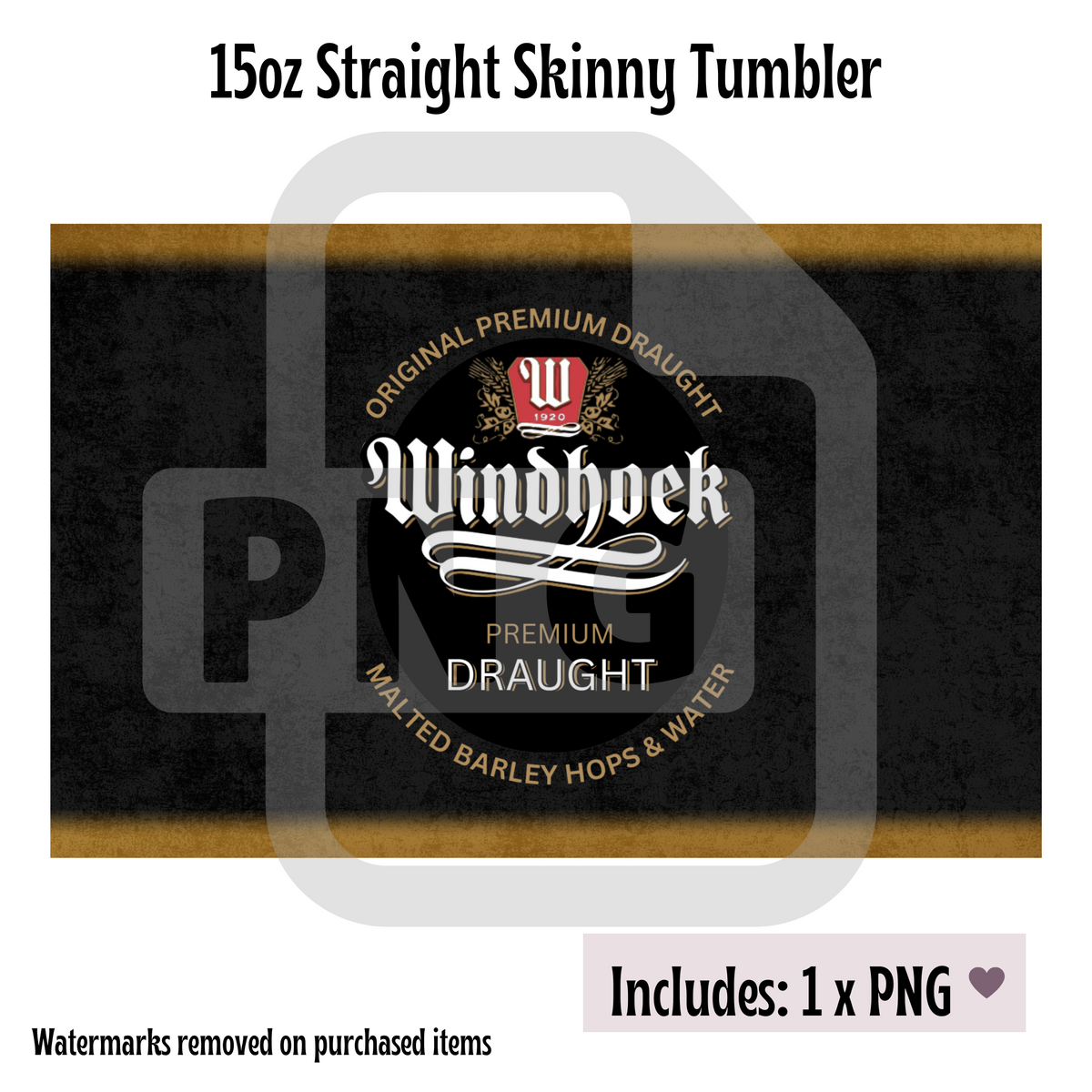 Windhoek Draught 15oz & 20oz Tumbler Template - PNG Digital File – Pro ...